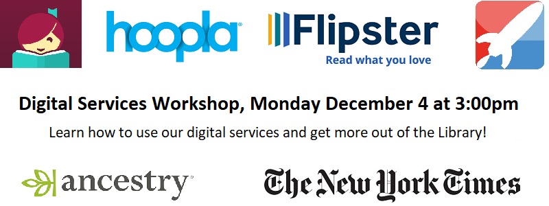 Digital Services workshop flyer – Silver City Public Library